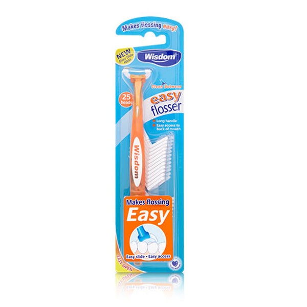 Wisdom Easy Floss Daily Flosser with 25 Refills for Comfort – Twice Daily